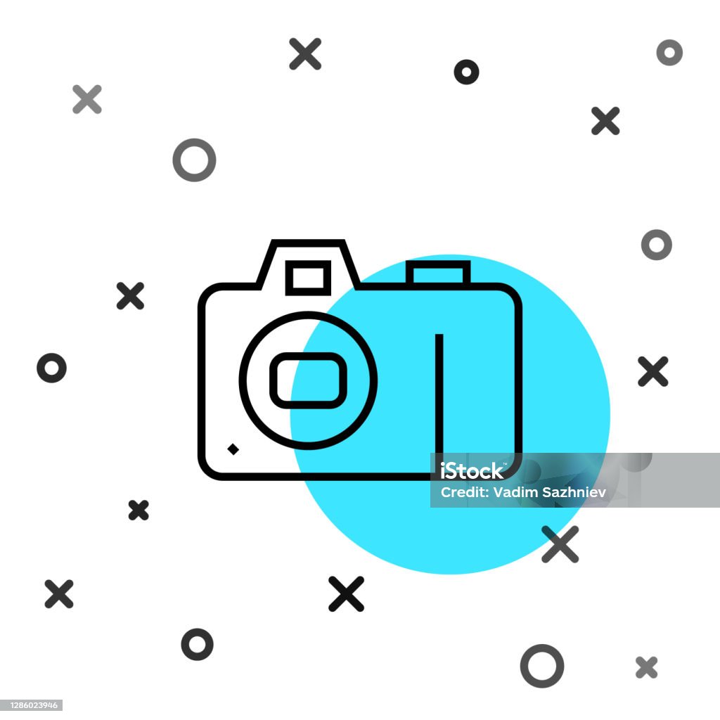 Czarna Linia Ikona Aparatu Fotograficznego Izolowana Na Białym Tle ... Czarna Linia Ikona Aparatu Fotograficznego Izolowana Na Białym Tle ...