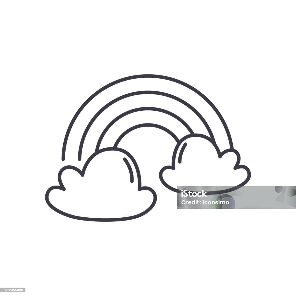 Ilustración De Icono Arco Iris Ilustración Aislada Lineal Vector De