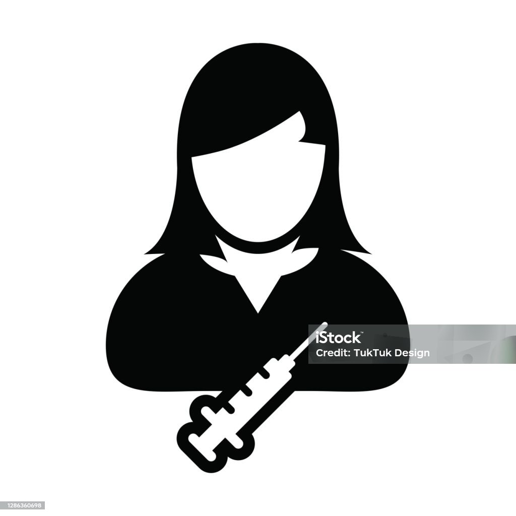 Vecteur Dicône De Seringue Avec Le Symbole Davatar De Profil De