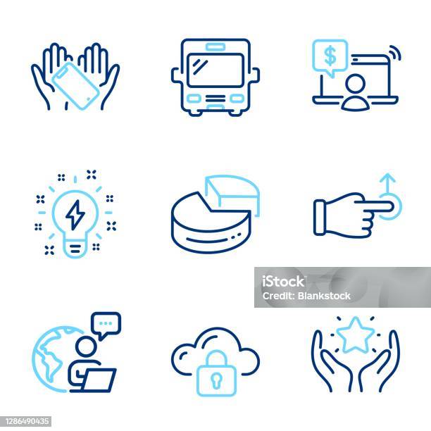 Ensemble Dicônes Technologiques Icône Incluse Comme Tenue De Smartphone