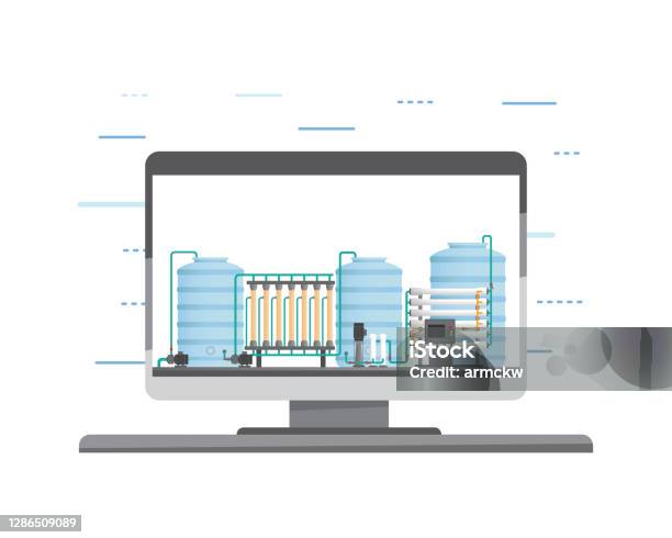 Tanaman Pemurnian Air Minum Tanaman Osmosis Terbalik Dalam Grafik ... Tanaman Pemurnian Air Minum Tanaman Osmosis Terbalik Dalam Grafik ...