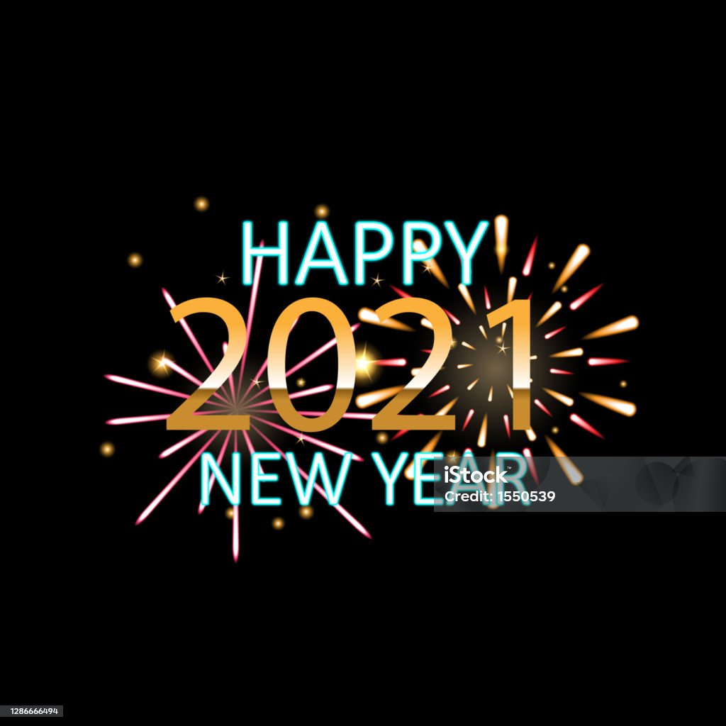 Bonne Année 2021 Fond De Feux Dartifice De Vacances Vecteurs Libres De