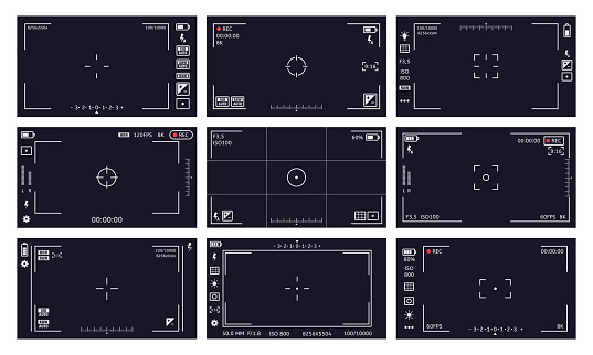 Interface Du Viseur Du Caméscope Viseur De Lappareil Photo Qualité