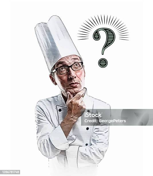 Male Chef Facing An Uncertain Future Stock Illustration - Download ... Male Chef Facing An Uncertain Future Stock Illustration - Download ...