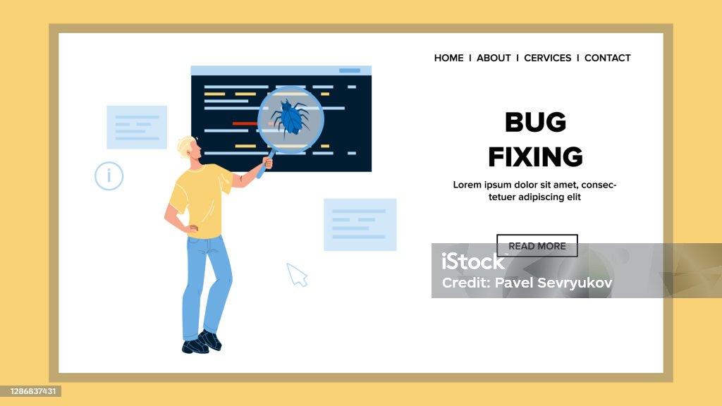 Vetores de Vetor De Software De Fixação De Bugs E Serviço De ... Vetores de Vetor De Software De Fixação De Bugs E Serviço De ...