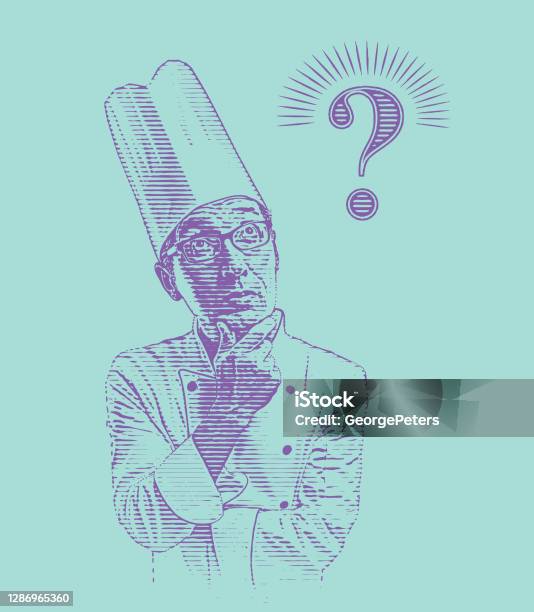 Male Chef Facing An Uncertain Future Stock Illustration - Download ... Male Chef Facing An Uncertain Future Stock Illustration - Download ...
