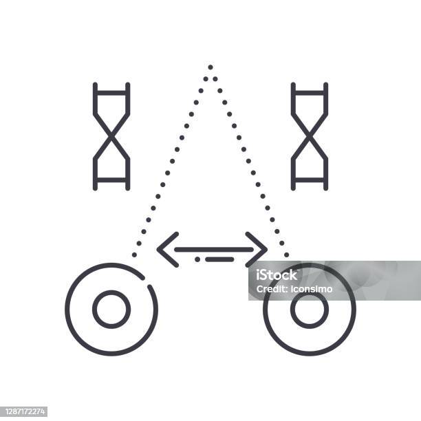 Icône Physiologique Illustration Linéaire Disolement Vecteur Mince De