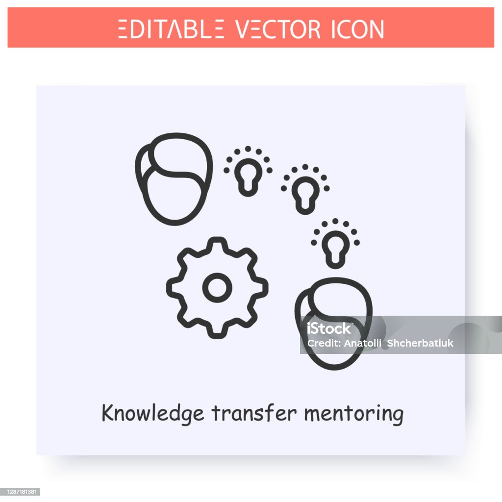 Knowledge Transfer Mentoring Line Icon Editable Stock Illustration ... Knowledge Transfer Mentoring Line Icon Editable Stock Illustration ...
