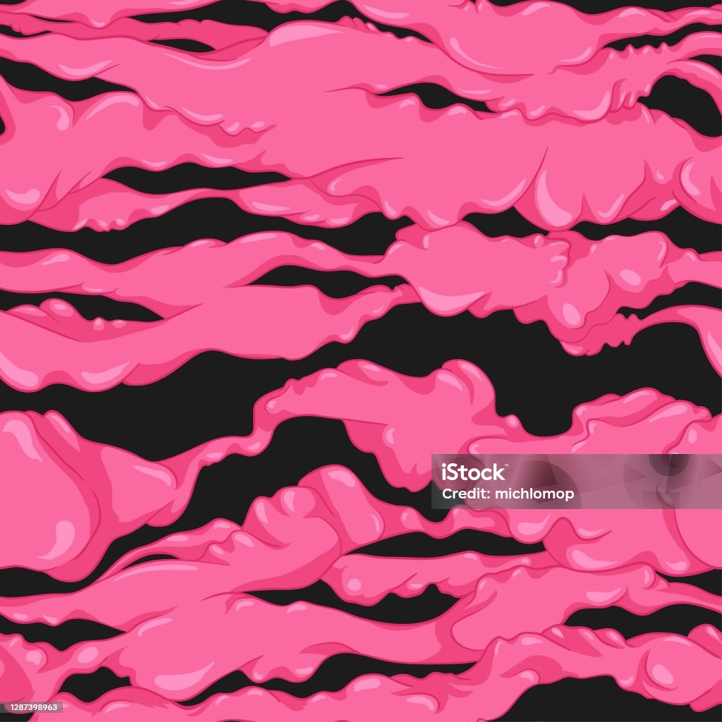 Cartoon Bubblegum Seamless Pattern Vector Aillustration Bubble Gum