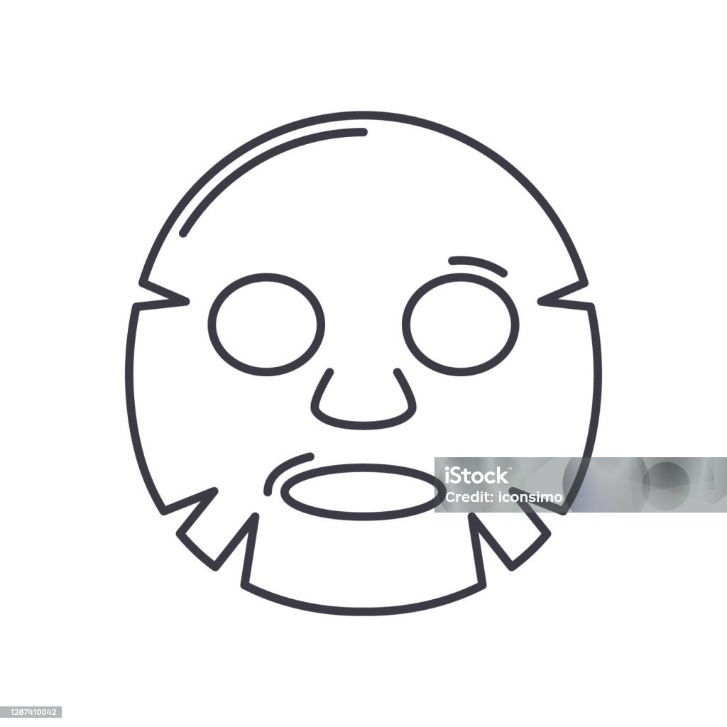 Ilustración De Icono De Máscara Facial Ilustración Aislada Lineal