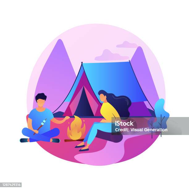 Summer Camping Vector Concept Metaphor Stock Illustration Download