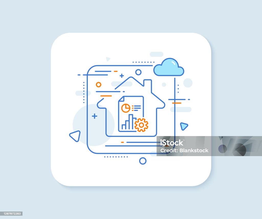Report Line Icon Column Graph Pie Chart Sign Vector Stock Illustration Download Image Now Istock