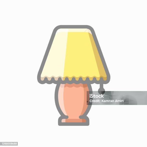 Illustration De Symbole Dicône Dabatjour Dans Le Modèle Plat Et Moderne