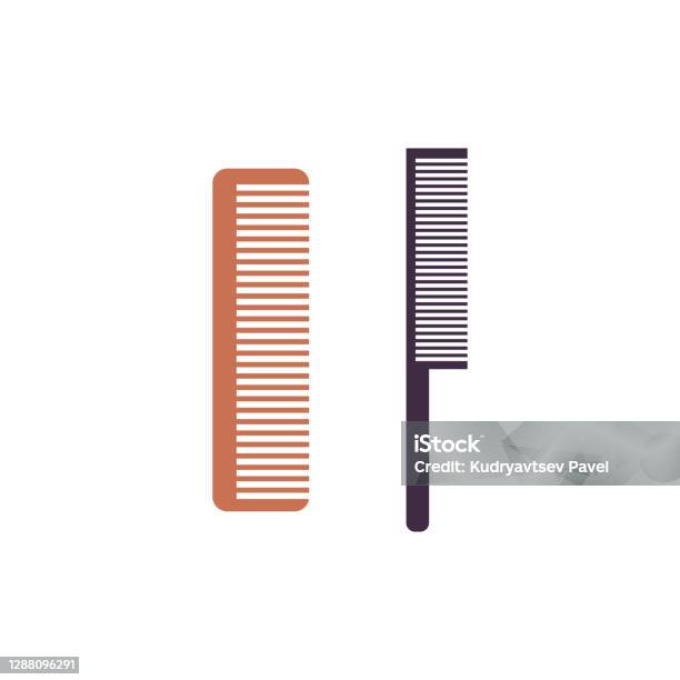 Tukang Cukur Atau Penata Rambut Alat Sisir Rambut Ilustrasi Vektor