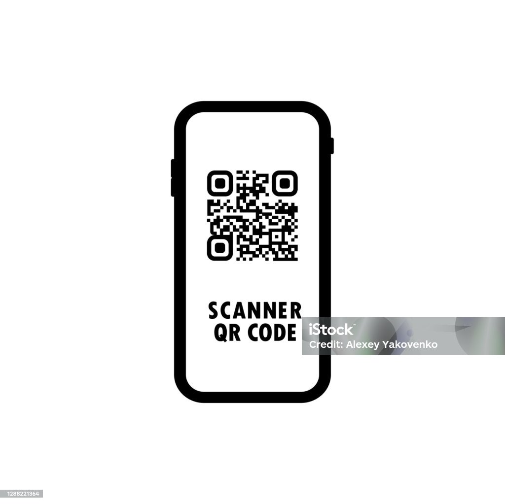 Scanner Qr Le Téléphone Mobile Scanne Le Code Qr Pour Le Concept De