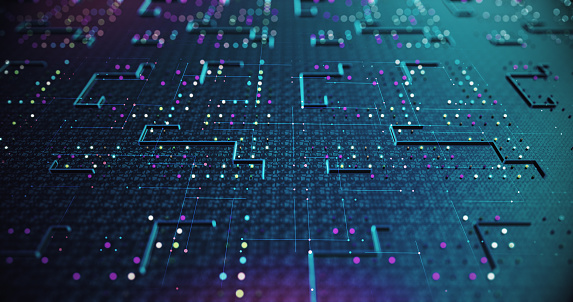 Circuit Board Pattern Close Up Cpu Data Processing Artificial