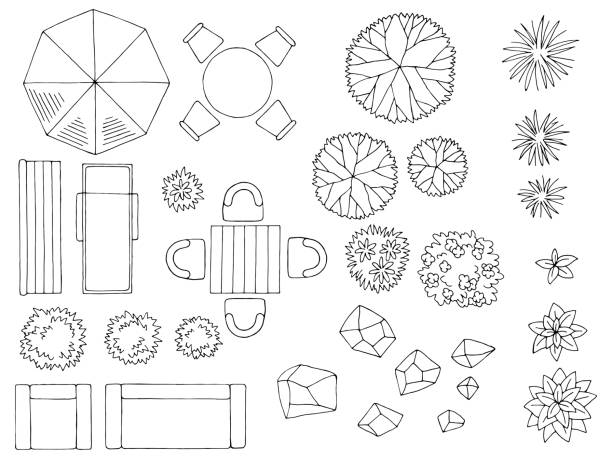 4200 Landscape Birds Eye View Stockillustraties Royalty Free Vector