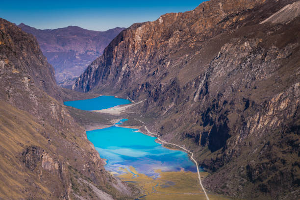 Free picture: Llanganuco lake in the Cordillera Blanca in the Andes of Peru