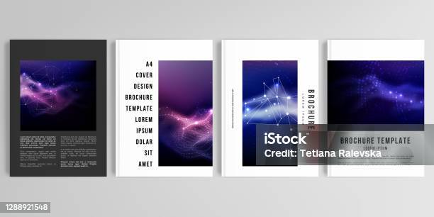 Tata Letak Vektor Realistis Templat Desain Mockup Sampul Dalam Format