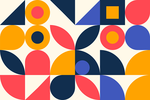 Affiche Dillustration Minimaliste De Géométrie Avec La Forme Et La