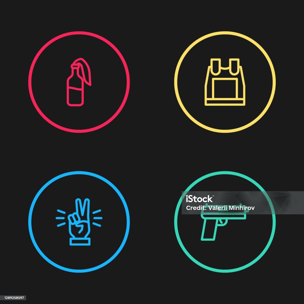 Atur Garis Tangan Menunjukkan Dua Jari Pistol Atau Pistol Rompi ... Atur Garis Tangan Menunjukkan Dua Jari Pistol Atau Pistol Rompi ...