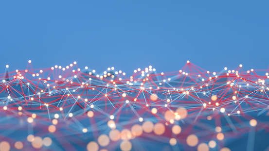 Global Digital Mesh Network Blockchain Big Data Futuristic Technology