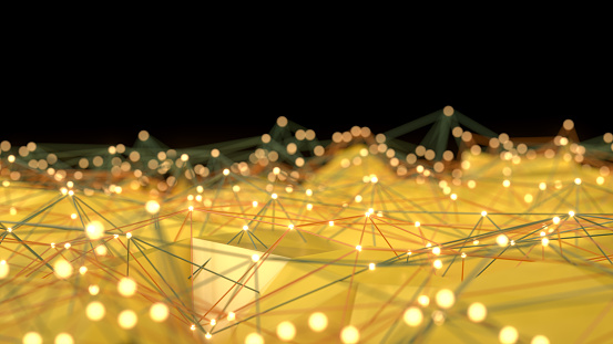 Global Digital Mesh Network Blockchain Big Data Futuristic Technology