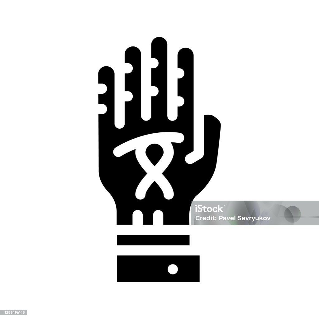 Vetores De Paciente Hiv Aids Doença Glifo Ícone Ilustração Vetorial E