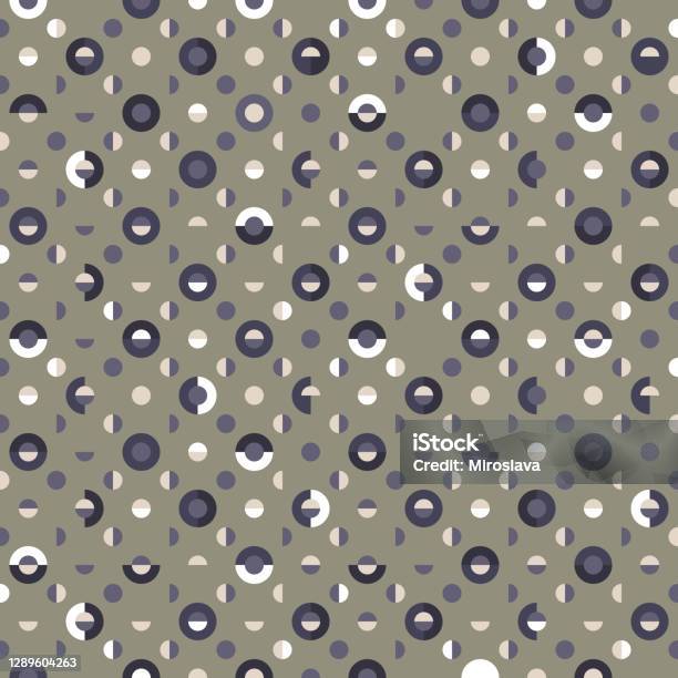 Polkadot Pola Vektor Mulus Pola Geometris Yang Elegan Dengan Lingkaran