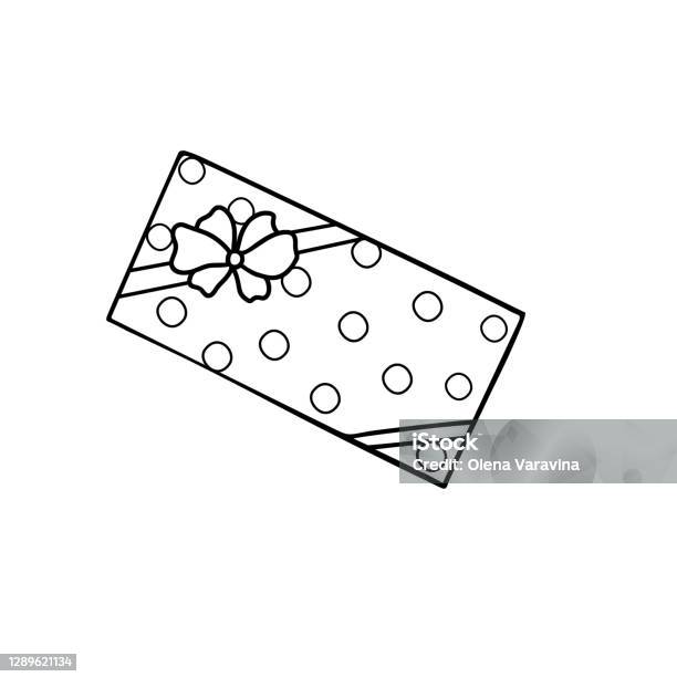 Boîte De Cadeau Avec Des Arcs Et Des Rubans Illustration Vectorielle