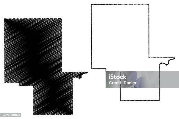 Montgomery County Mississippi Illustration Vectorielle De Carte Croquis