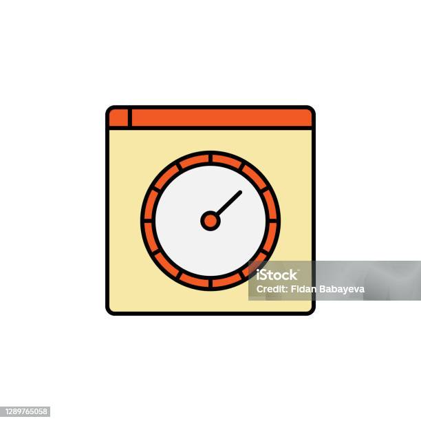 Browser Web Kecepatan Ikon Speedometer Tanda Dan Simbol Dapat Digunakan