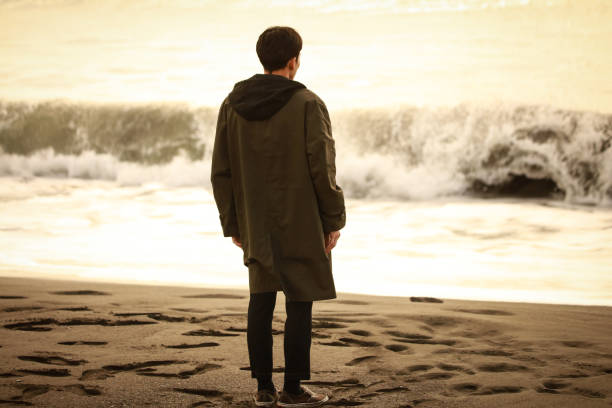 Free Stock Photo of Back side View of Alone Man on Beach | Download ...