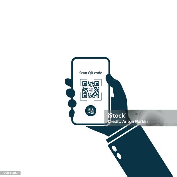 Aplikasi Seluler Untuk Memindai Kode Qr Tangan Memegang Smartphone