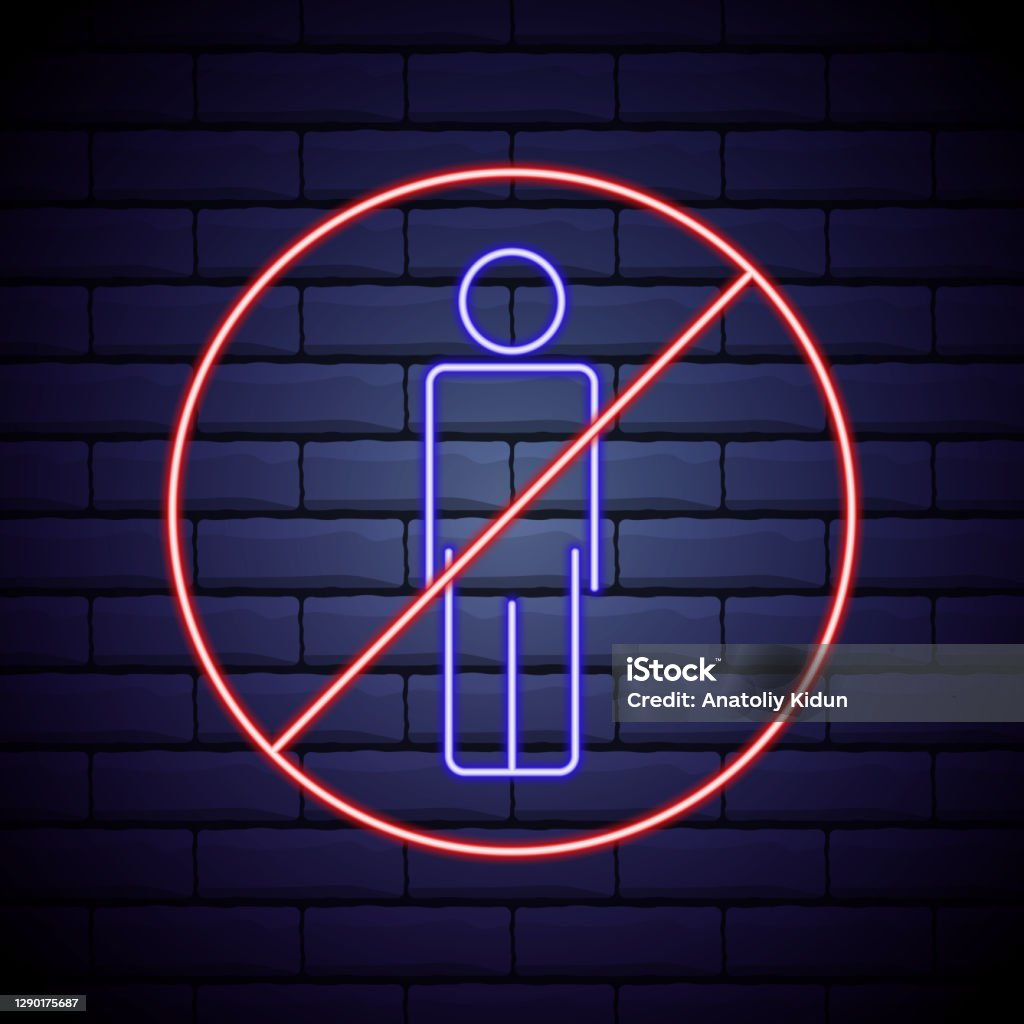 Neon Adam Yasağı Interdict Yasak Dans Simgesi Basit Ince Çizgi ... Neon Adam Yasağı Interdict Yasak Dans Simgesi Basit Ince Çizgi ...