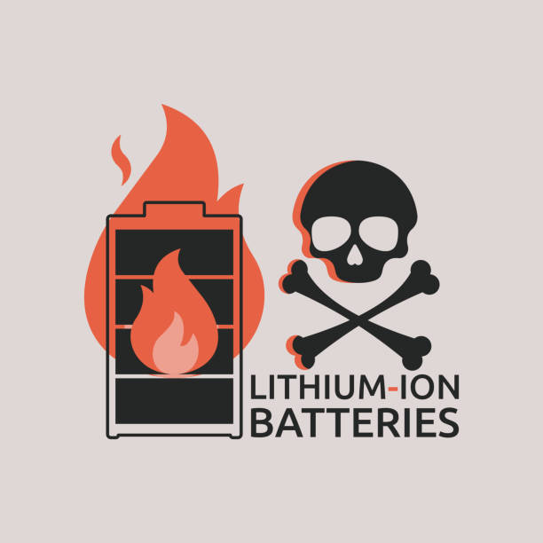300 Lithium Battery Label Stock Illustrations Royalty Free Vector