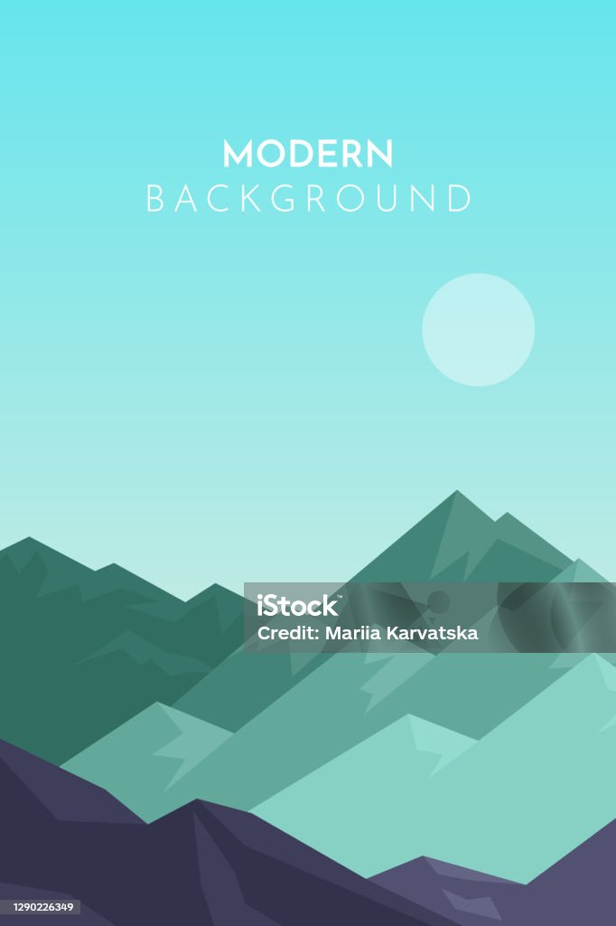 Lanskap Gunung Turis Latar Belakang Perjalanan Lanskap Abstrak Spanduk