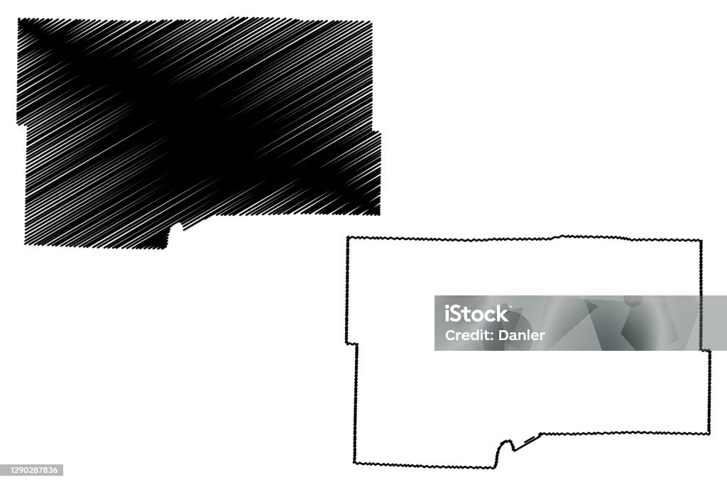 Maries County Missouri Illustration Vectorielle De Carte Croquis