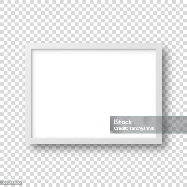Bingkai Foto Realistis Terisolasi Pada Latar Belakang Transparan Mockup