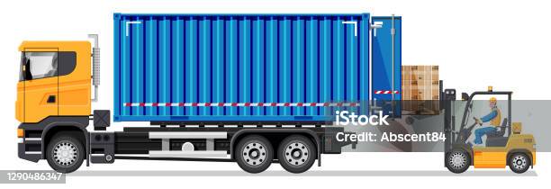 Forklift Memuat Kotak Palet Ke Truk Lorry Ilustrasi Stok - Unduh Gambar ... Forklift Memuat Kotak Palet Ke Truk Lorry Ilustrasi Stok - Unduh Gambar ...