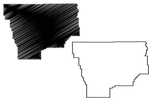 Musselshell County Montana Illustration Vectorielle De Carte Croquis