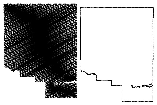Toole County Montana Illustration Vectorielle De Carte Croquis