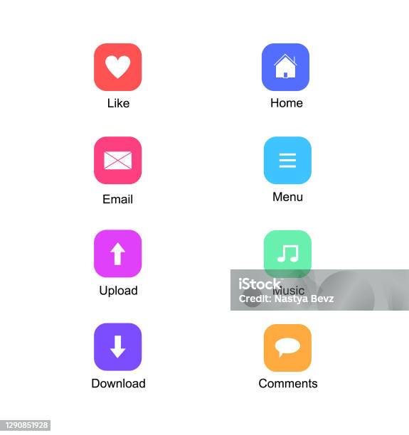 Aplikasi Seluler Atau Ui Dan Ikon Ux Diatur Tombol Dan Ikon Web Desain
