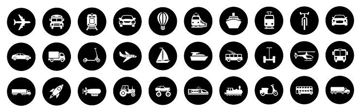 Transport Fahrzeug Und Liefersymbolebuttonset Flache Versandlieferung ... Transport Fahrzeug Und Liefersymbolebuttonset Flache Versandlieferung ...