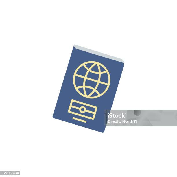 Biometric Passport Color Icon Vector Simple Sign Logo Foreign Passport