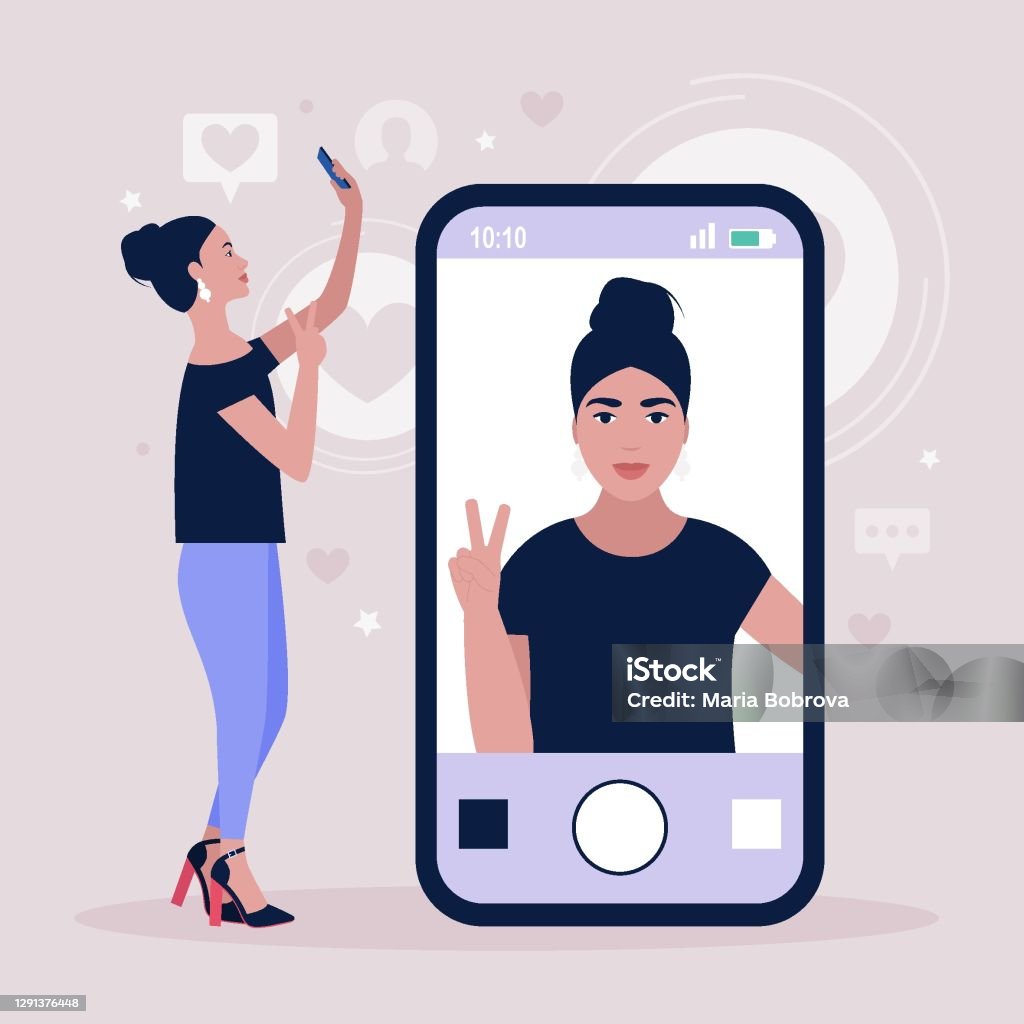Selfie Stock Illustration Download Image Now Adult Adults Only
