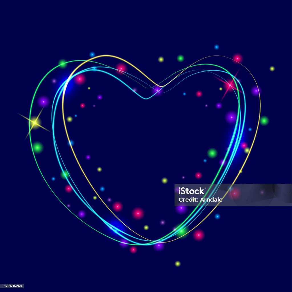 Neon Heart Vector Illustration Eps10 Stock Illustration Download Image Now Dating Day