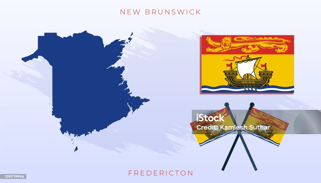 Indicateur Vectoriel De La Carte Du Nouveaubrunswick Carte Du