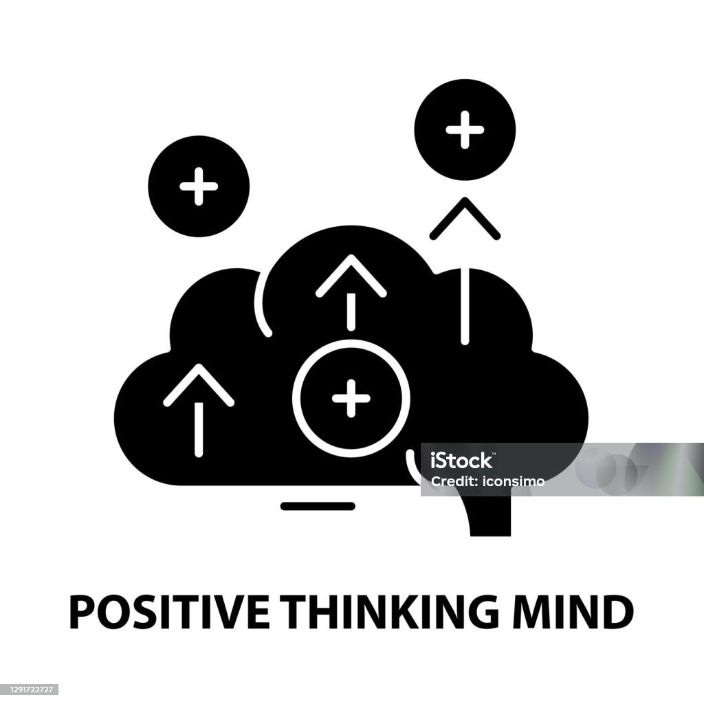 Ilustración De Icono De Mente De Pensamiento Positivo Signo Vectorial