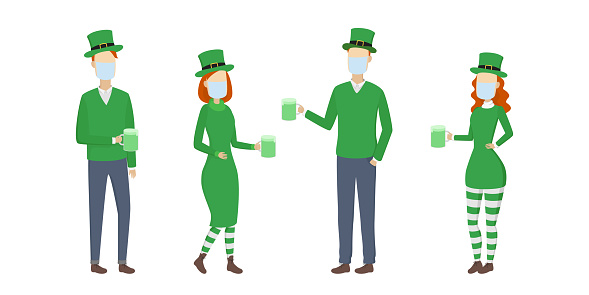 Orangorang Bertopeng Minum Bir Hijau Dan Merayakan Hari Santo Patrick ... Orangorang Bertopeng Minum Bir Hijau Dan Merayakan Hari Santo Patrick ...